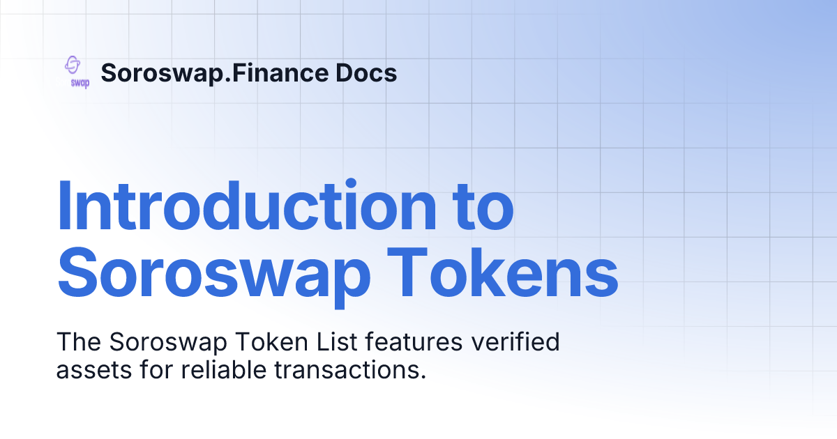 Introduction to Soroswap Tokens | Soroswap.Finance Docs